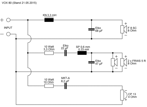 Visatonshop | CROSSOVER VOX 80 PAIR | Loudspeaker, Kits and more